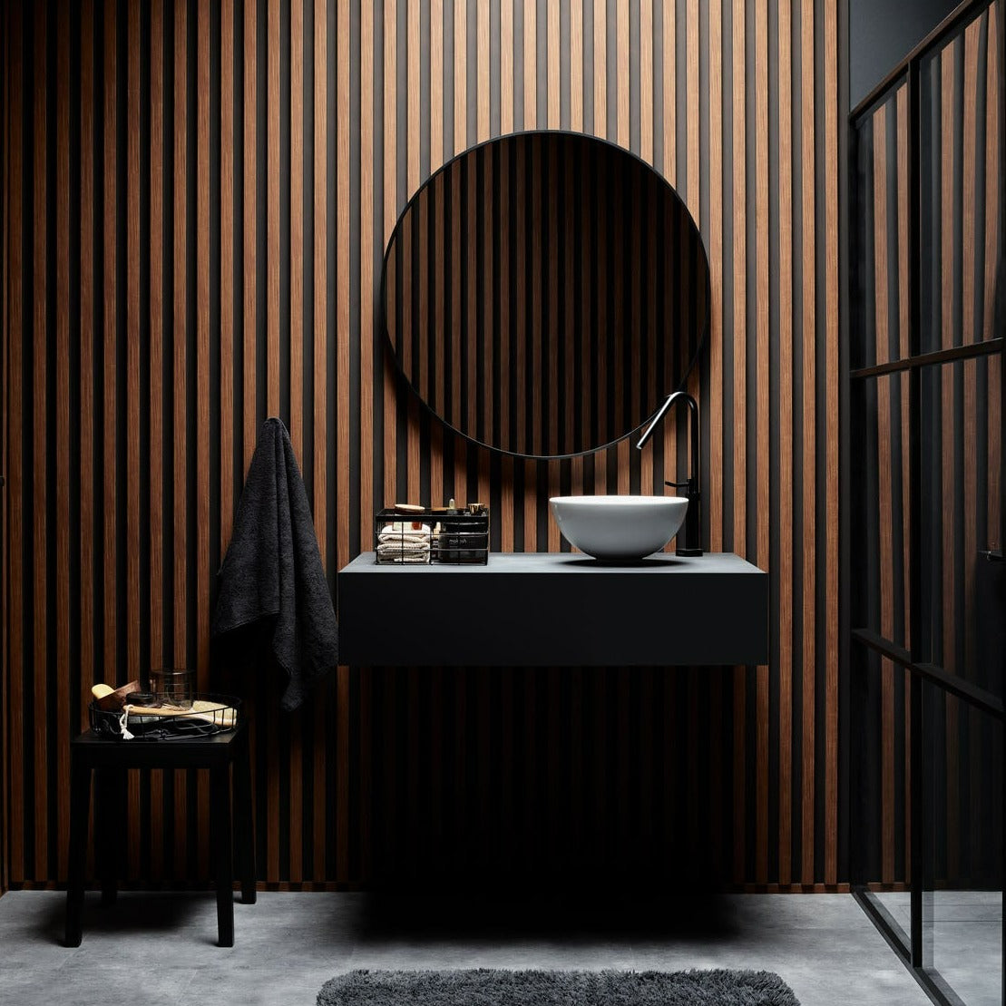 L-Line Mocca Color | Linerio wall panels | Vox Furniture UAE