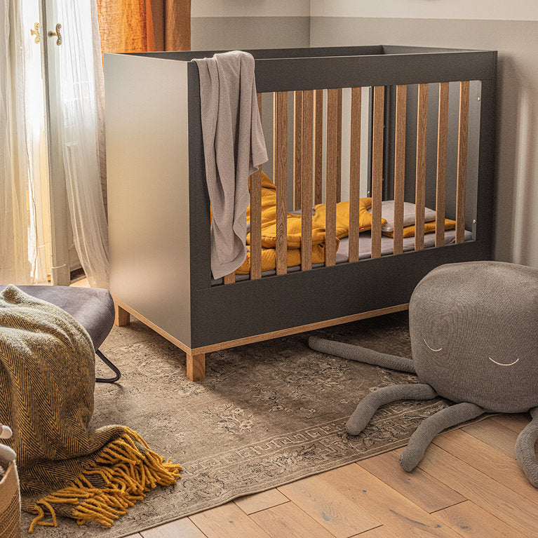 Cot bed fitted sheet - Grey